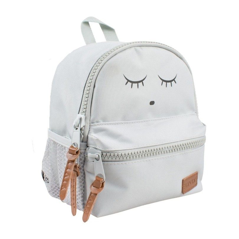 Sleeping Cutie Mini Backpack, Grey - Bags - Maisonette