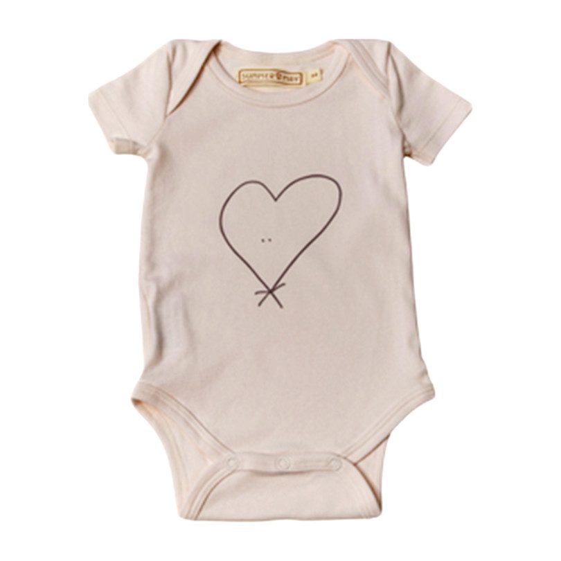 Heart Onesie, White - Rompers - Maisonette