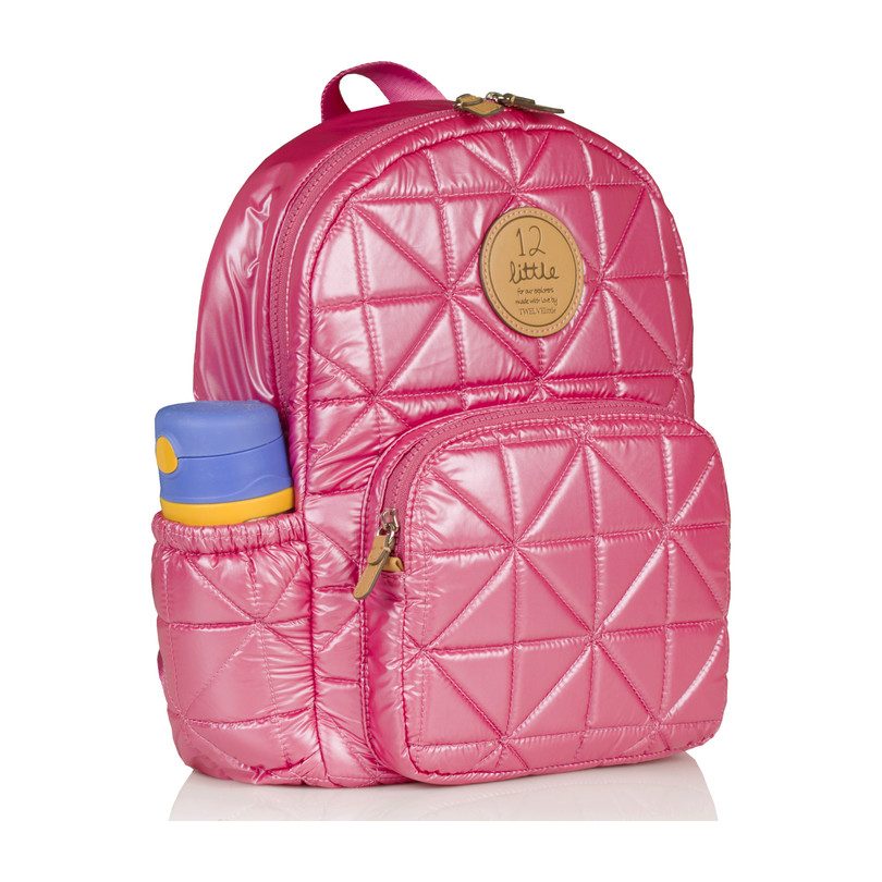 Quilted Little Companion Backpack, Pink - Bags - Maisonette