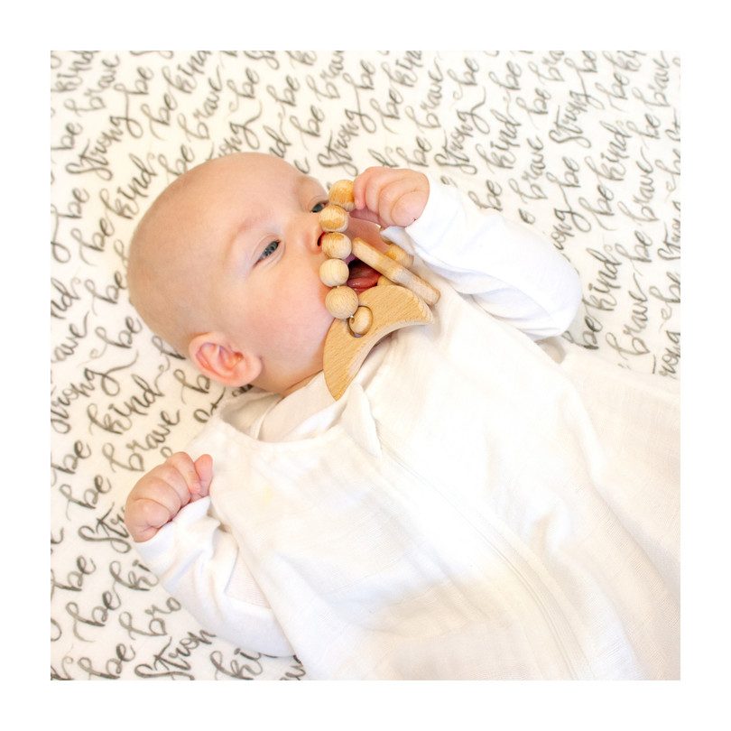 Wooden Teether, Star & Moon - Teethers & Rattles - Maisonette