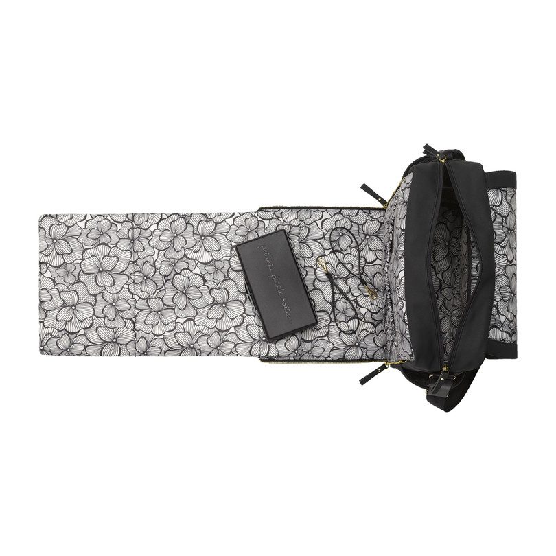 Boxy Backpack, Black Matte Leatherette - Diaper Bags & Luggage - Maisonette