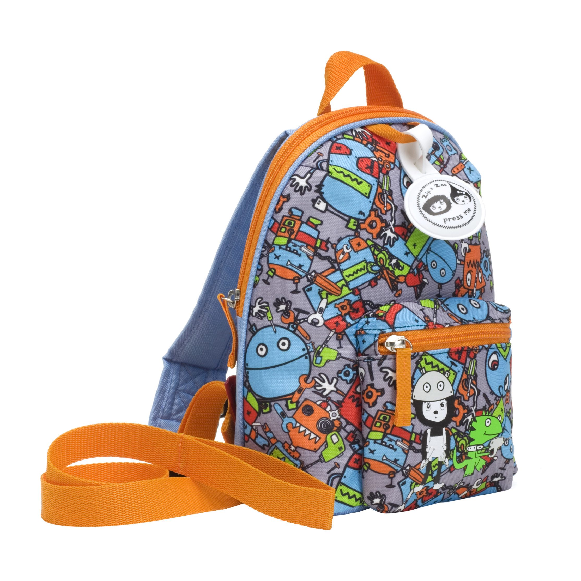 Mini Backpack, Robot Blue - Bags - Maisonette