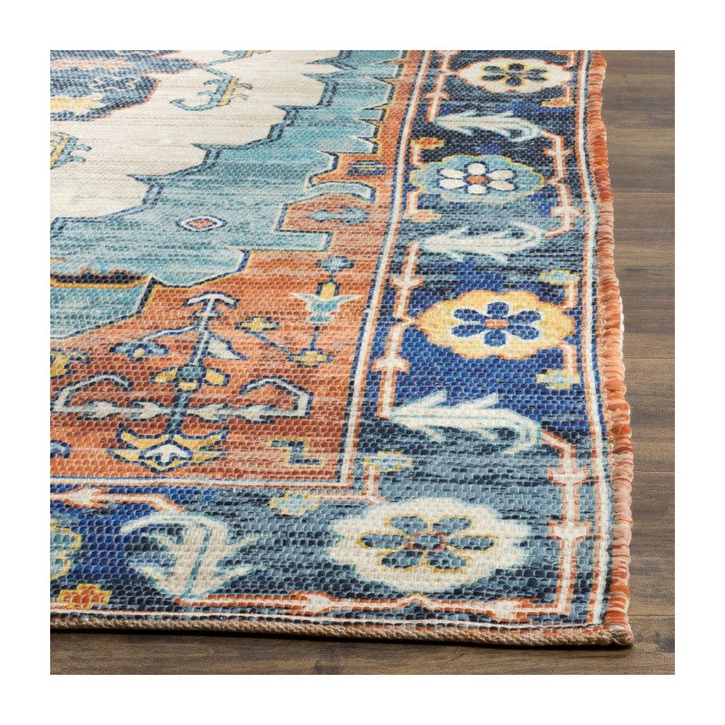 Georgia Saffron Rug, Blue Multi - Rugs - Maisonette
