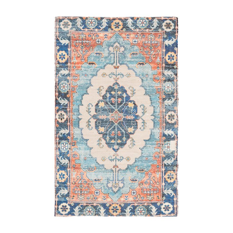 Georgia Saffron Rug, Blue Multi - Rugs - Maisonette