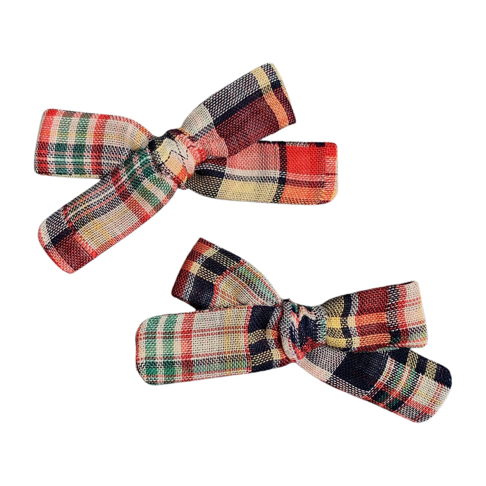 Ribbon Pigtail Bows, Plaid - Bows - Maisonette