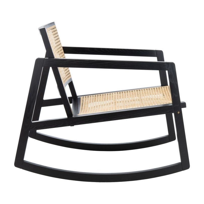 Perth Rattan Rocking Chair, Black - Nursery Chairs & Ottomans - Maisonette