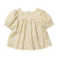 Anais Square Neck Blouse, Hannah Fay Yellow - Tops - Maisonette