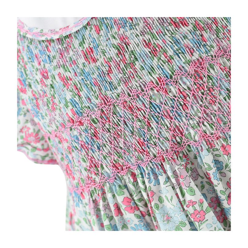 Smocked Frock Dress, Liberty Flowers - Dresses - Maisonette