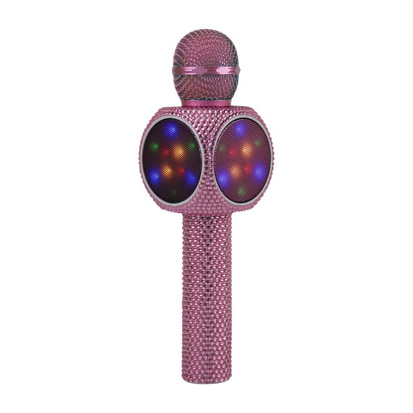 Sing-along Bling Bluetooth Karaoke Microphone, Pink Bling - Musical ...