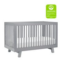 Hudson 3-in-1 Convertible Crib with Toddler Bed Conversion Kit, Grey ...