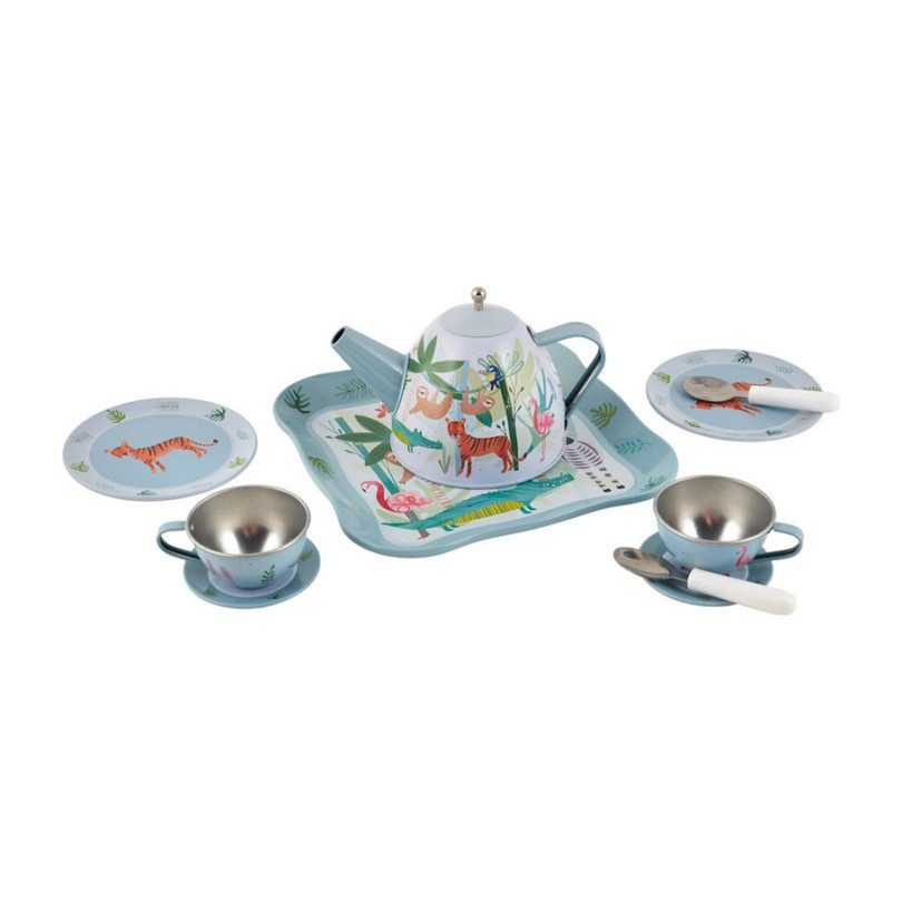 Jungle Tin Tea Party Set - Pretend Play, Play Tents & Vanities - Maisonette