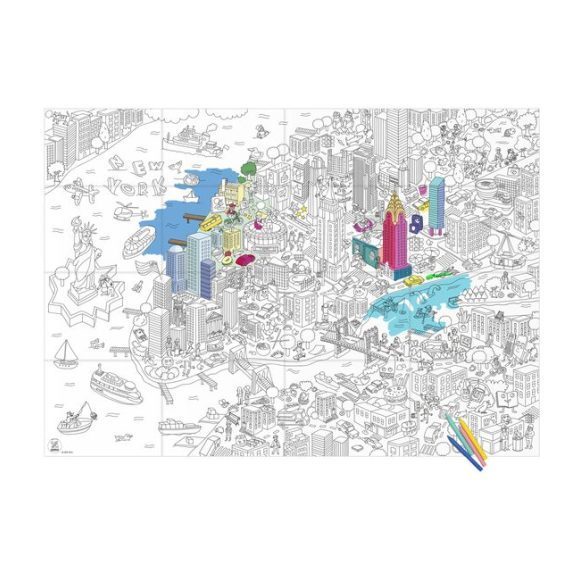 New York Coloring Poster - Arts & Crafts - Maisonette