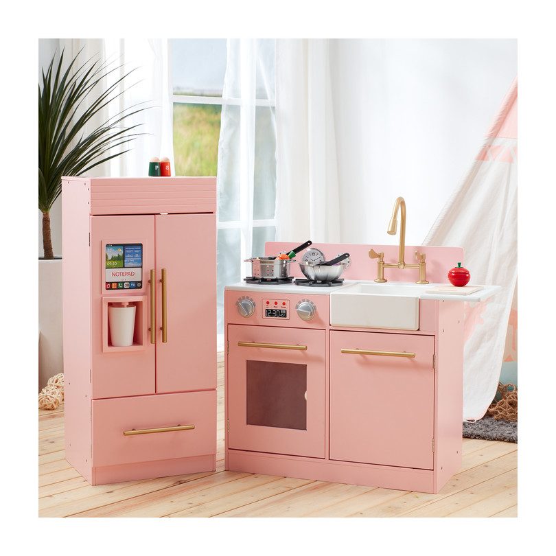 Little Chef Chelsea Modern Play Kitchen, Pink - Play Kitchens - Maisonette