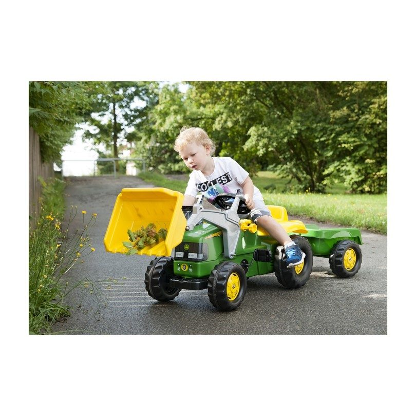 John Deere Kid Tractor w/Trailer - Backyard & Park - Maisonette