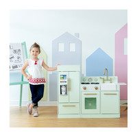 Little Chef Chelsea Modern Play Kitchen, Mint/Gold - Play Kitchens ...