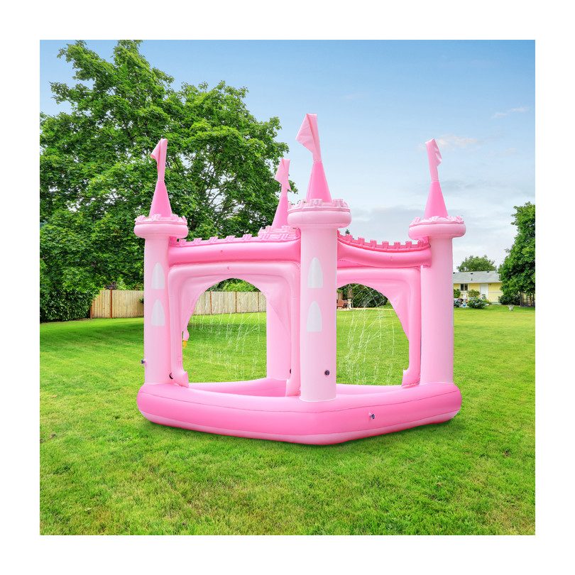 Water Fun Castle Inflatable Kiddie Pool, Pink - Backyard & Park ...